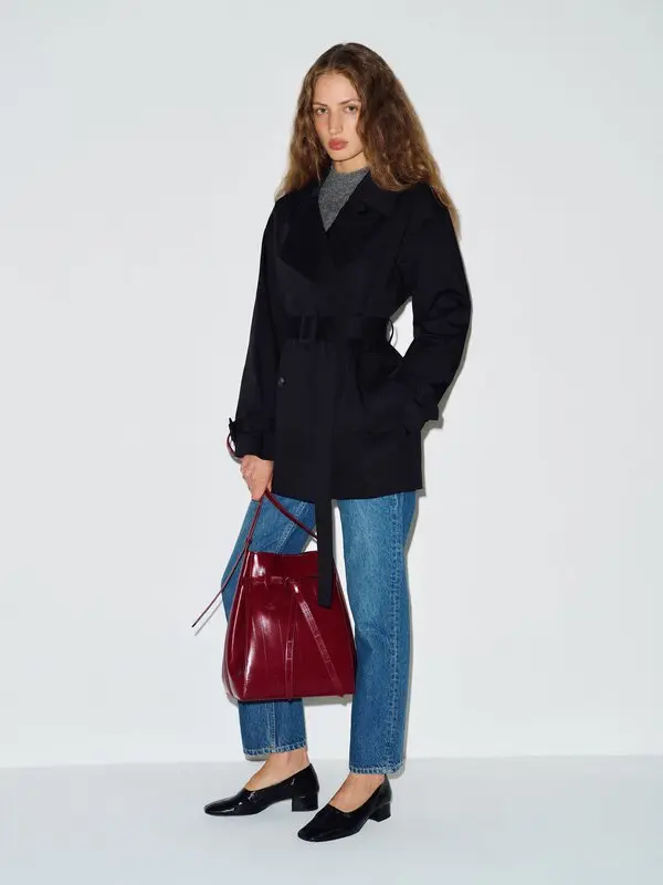 REFORMATION Spencer Trench Coat - Black