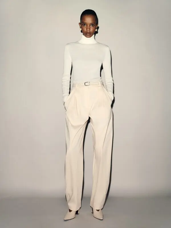 REFORMATION Ophelia Tissue Cashmere Turtleneck - Ivory