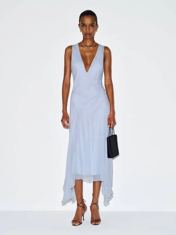 REFORMATION Petites Stellina Dress Cloud - Blue