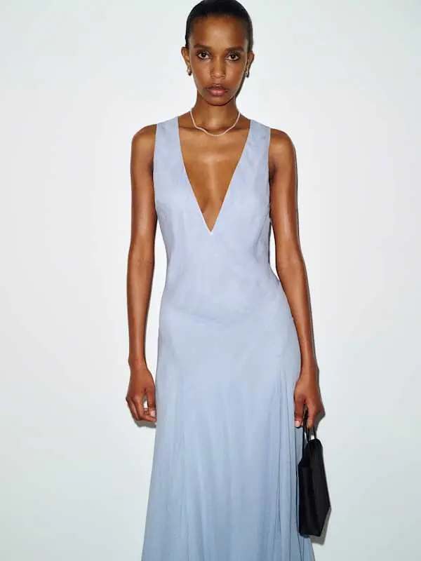 REFORMATION Petites Stellina Dress Cloud - Blue