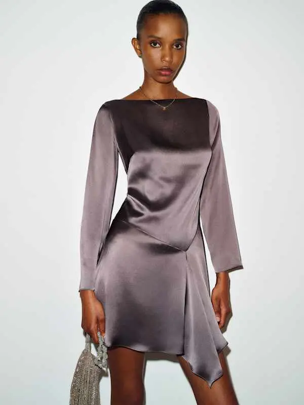 REFORMATION Kline Silk Dress