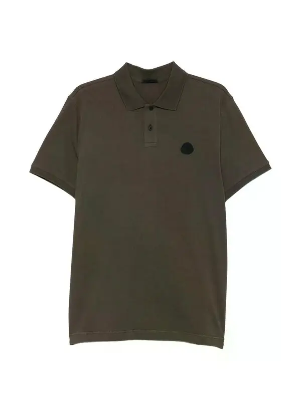 Moncler Logo-patch Polo Shirt - Green