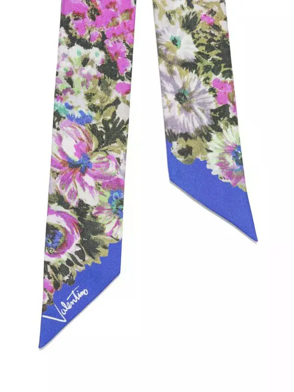 Valentino Garavani Logo-print Scarf - Blue