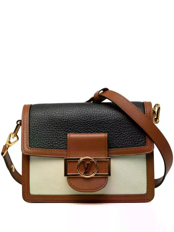 LOUIS VUITTON 2019 Taurillon Mini Dauphine Satchel - Black