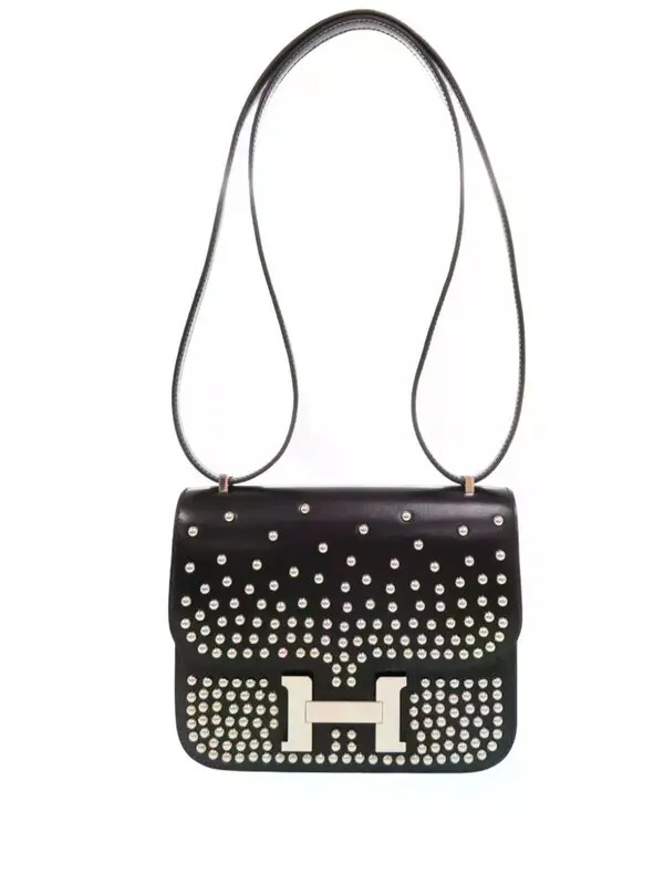 Hermès 2024 Mini Box Calf Cloute Constance Iii 18 Crossbody Bag - Black