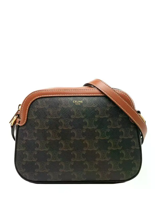 Celine 2020 Small Triomphe Coated Canvas Camera Bag Crossbody Bag - Brown