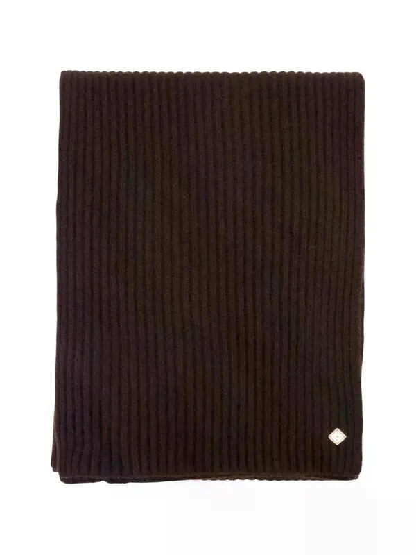 Casablanca Ribbed-knit Wool Scarf