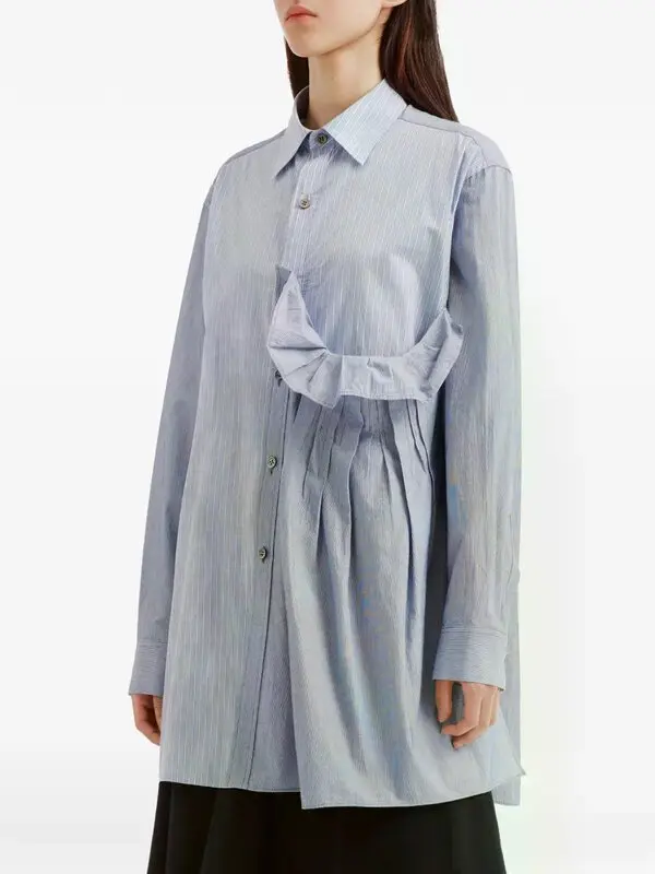 Y’s Striped Pleated Shirt