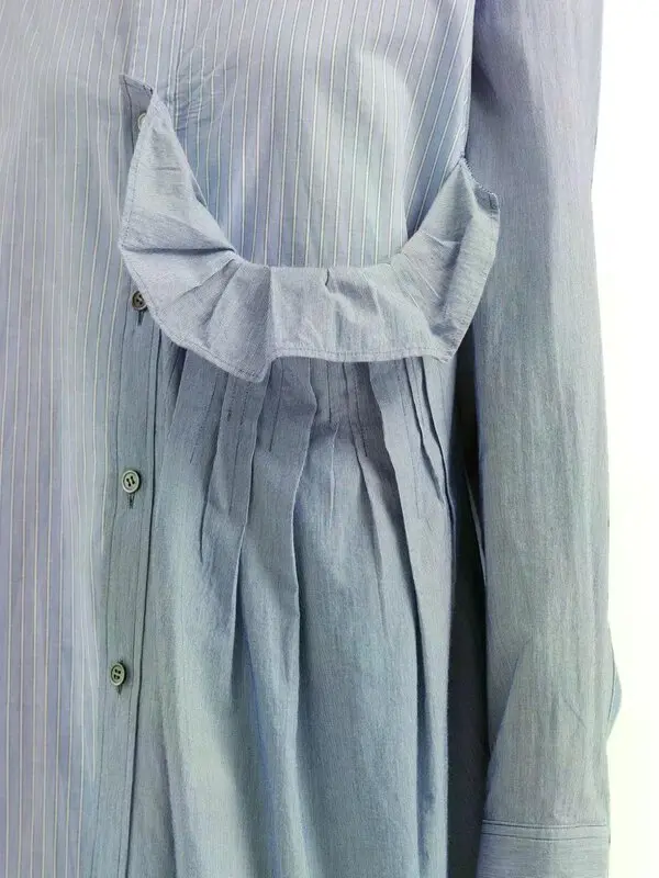 Y’s Striped Pleated Shirt