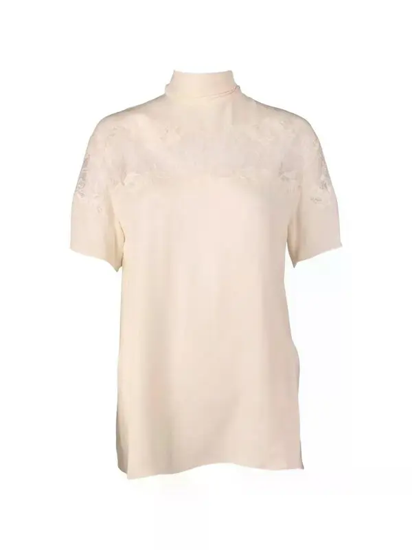 Valentino Garavani Lace-panelled Bow-detail Blouse