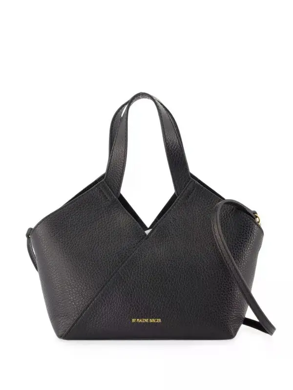 BY MALENE BIRGER Lulle Grained Leather Tote Bag - Black