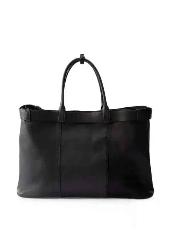 Prada Buckle Antiqued Nappa Leather Bag