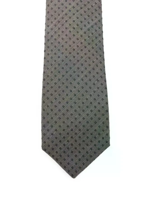 BARBA NAPOLI Micro-pattern Silk Tie