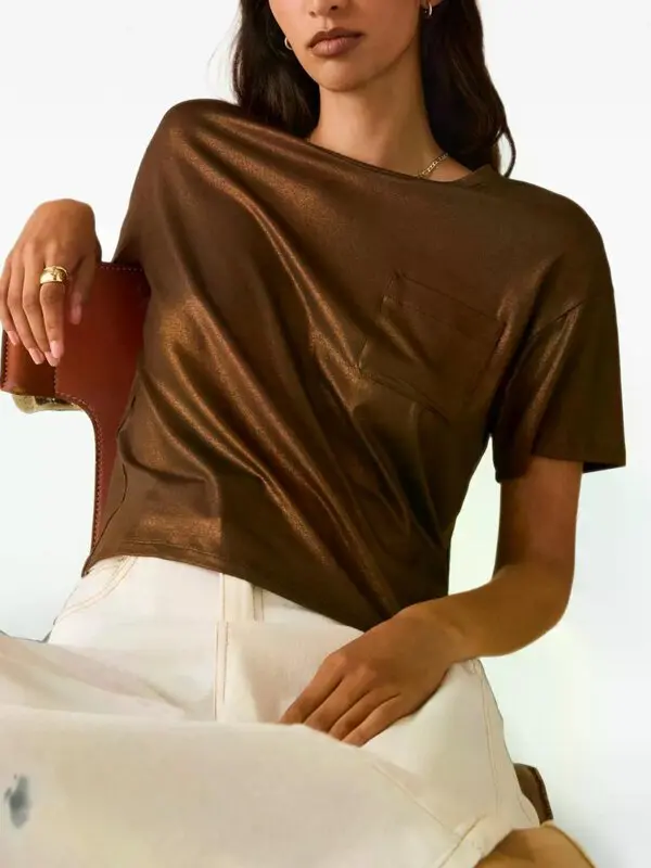 PENNYBLACK Metallic-effect Pocket T-shirt