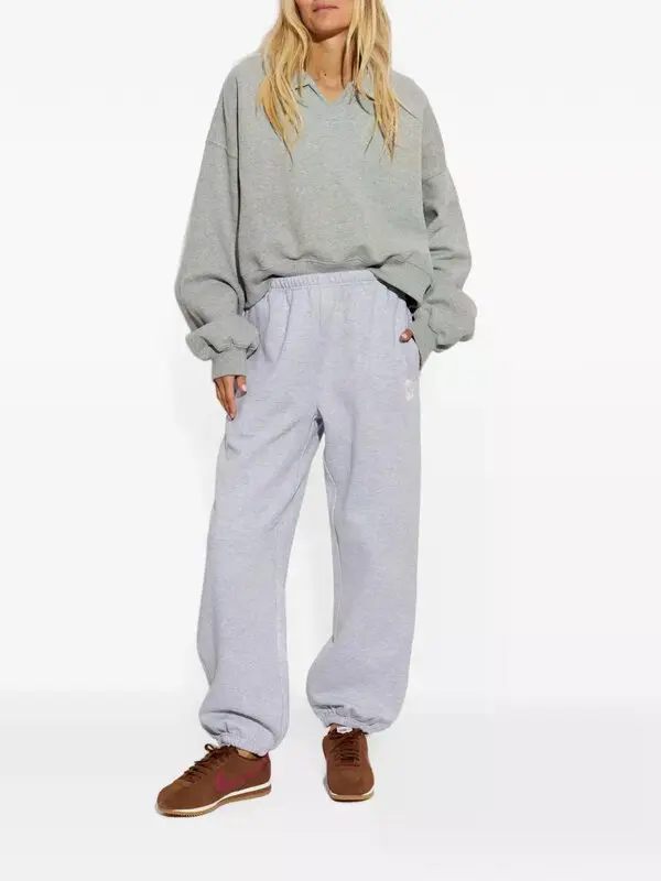 Nike Logo-embroidered V-neck Sweatshirt - Grey