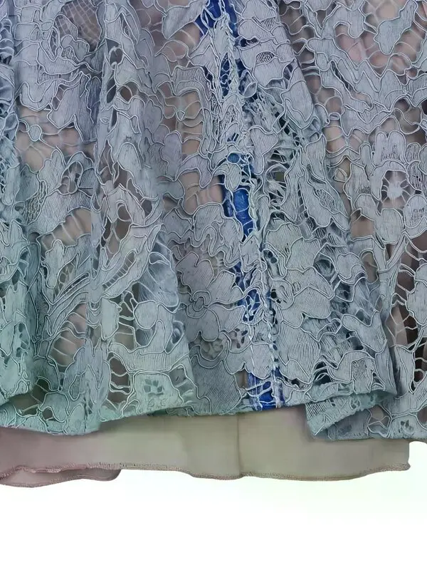 Valentino Garavani Floral-lace Sleeveless Mini Dress - Blue