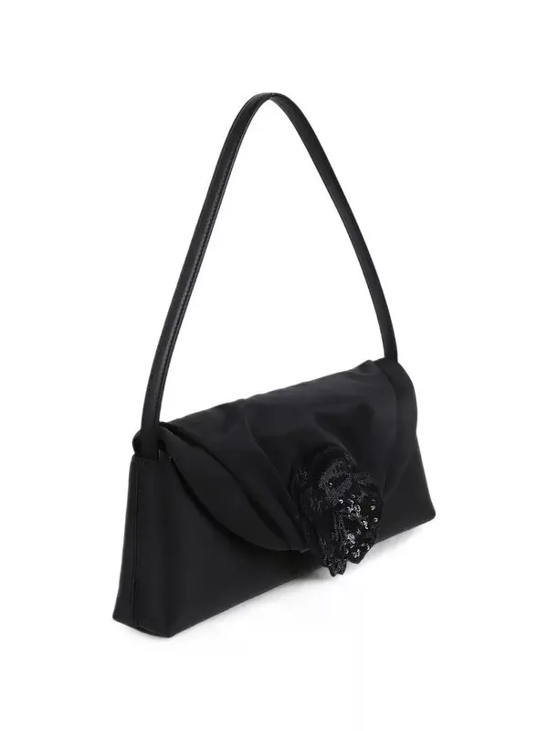 ROTATE BY BIRGER CHRISTENSEN Sequin-embellished Floral-appliqué Clutch Bag