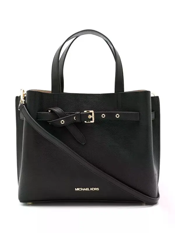 Michael Kors Large Emilia Satchel Bag - Black