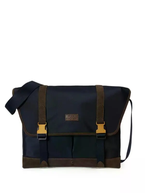 Polo Ralph Lauren Logo-patch Buckle-fastening Messenger Bag - Blue