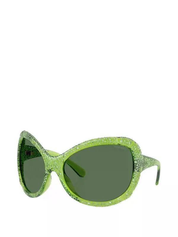 SWAROVSKI Crystal-embellished Oversized-frame Sunglasses