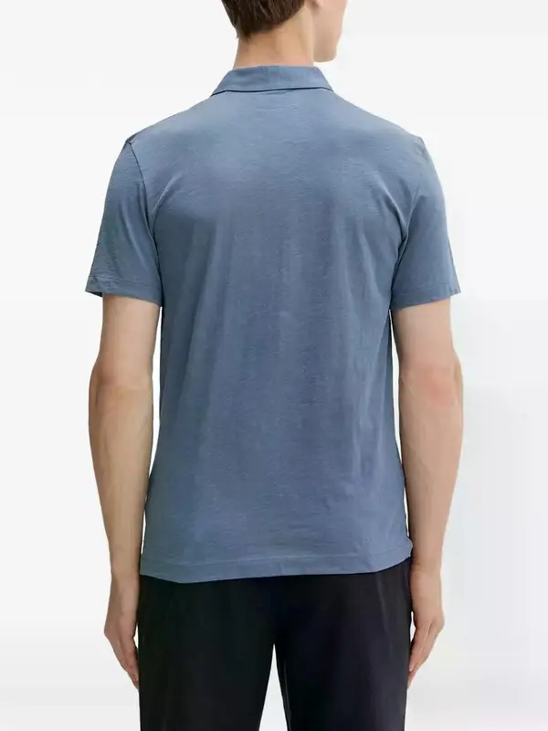 Marc O'polo Logo-embroidered Slub-texture Polo Shirt