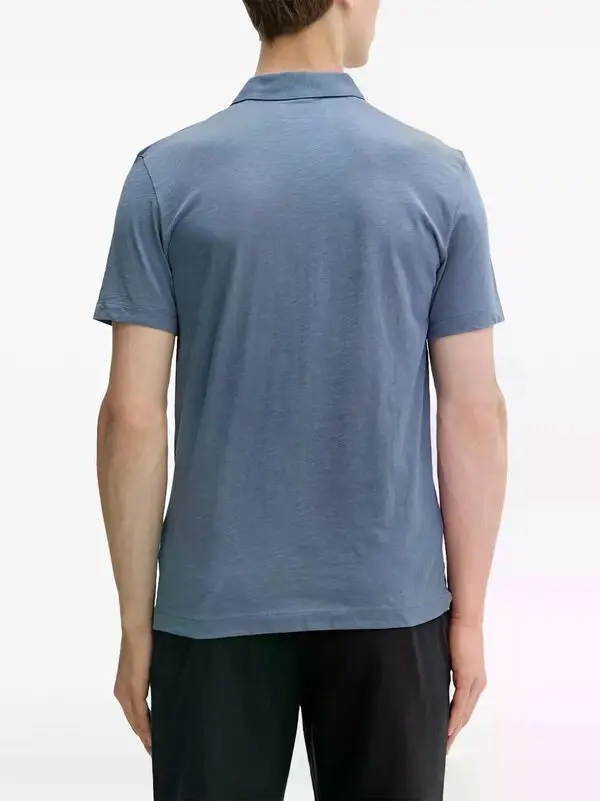 Marc O'polo Logo-embroidered Slub-texture Polo Shirt