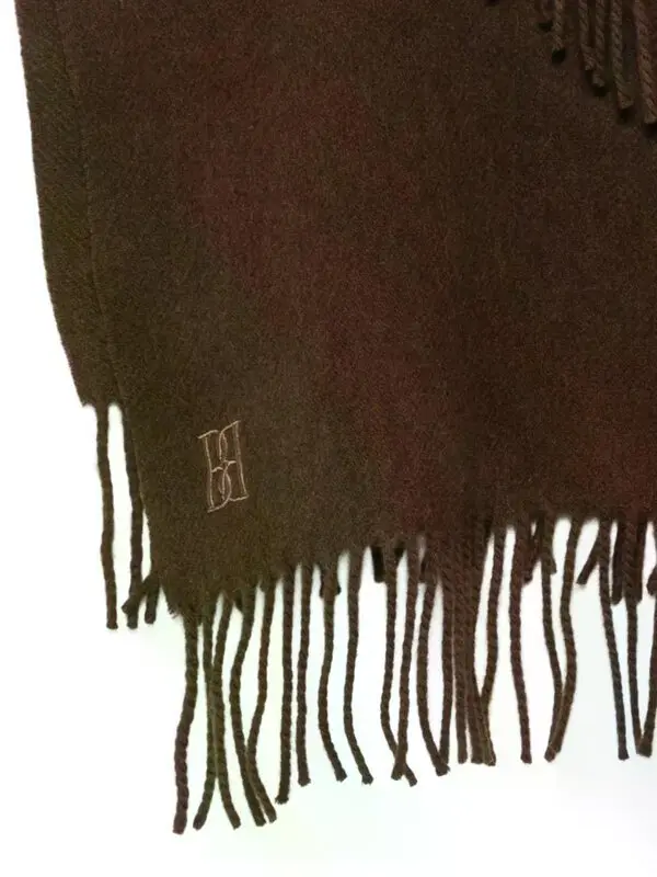 BY MALENE BIRGER Fringed Logo-embroidered Scarf