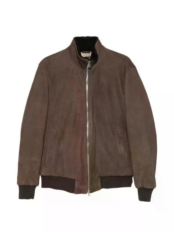 BARBA NAPOLI Shearling-lined Suede Jacket