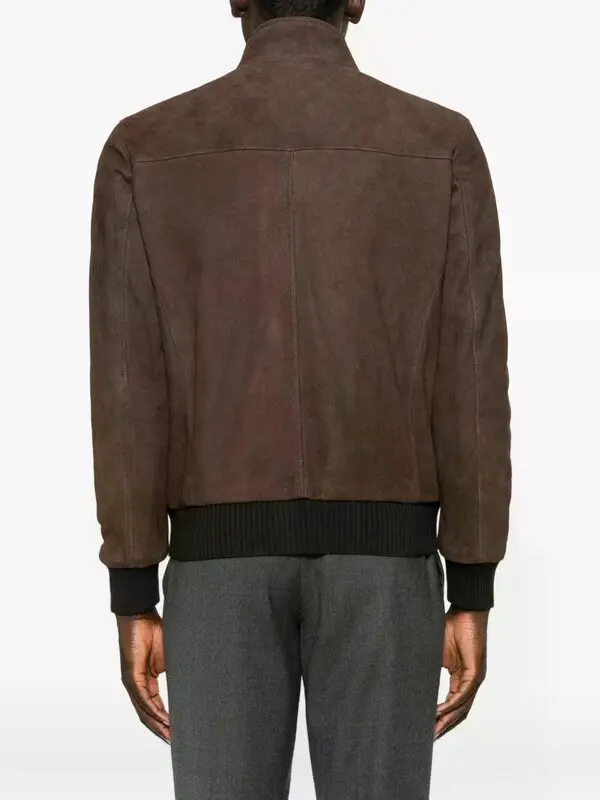 BARBA NAPOLI Shearling-lined Suede Jacket