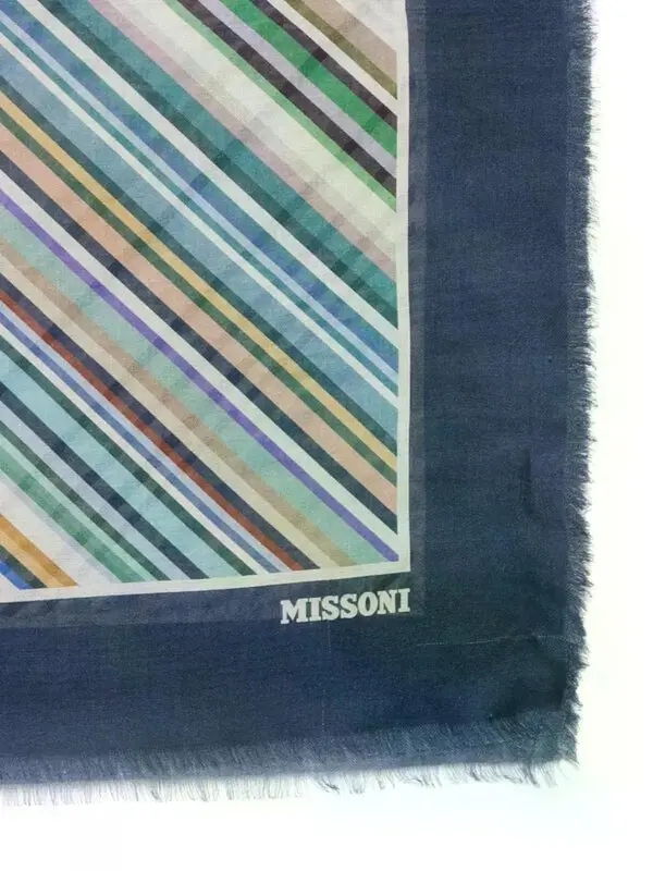 Missoni Diagonal-stripe Fringed Scarf