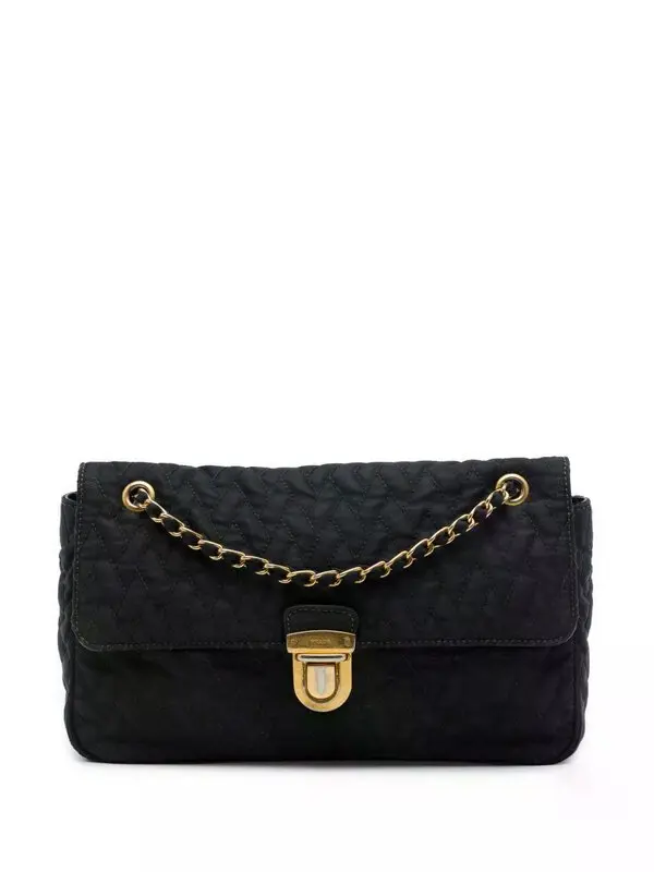 Prada 2010-2026 Impuntu Tessuto Chain Flap Shoulder Bag