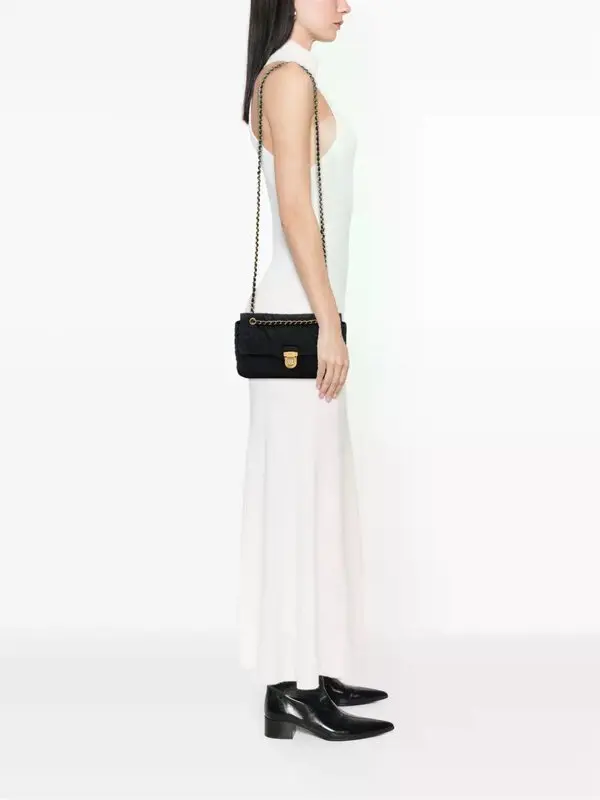 Prada 2010-2026 Impuntu Tessuto Chain Flap Shoulder Bag