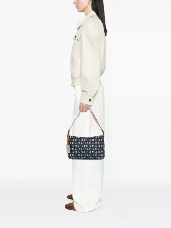 Celine 2000 C Macadam Denim Shoulder Bag