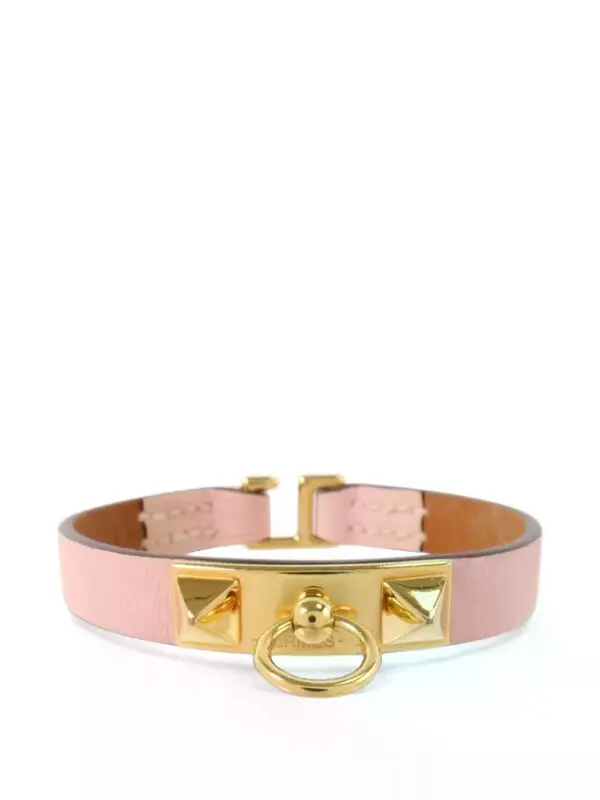 Hermès 2022 Mini Rivale Leather Bracelet