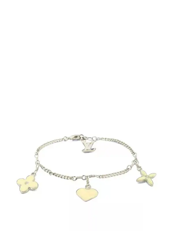 LOUIS VUITTON Sweet Monogram Charm Bracelet - Silver