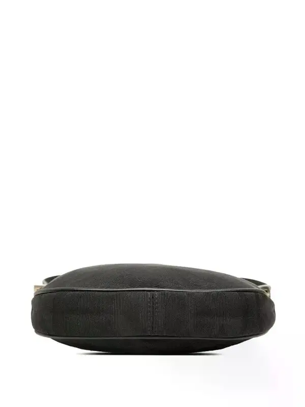 Fendi 2000-2010 Zebra Print Canvas Hobo Shoulder Bag