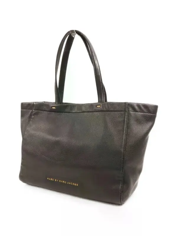 Marc Jacobs Logo Leather Tote Bag