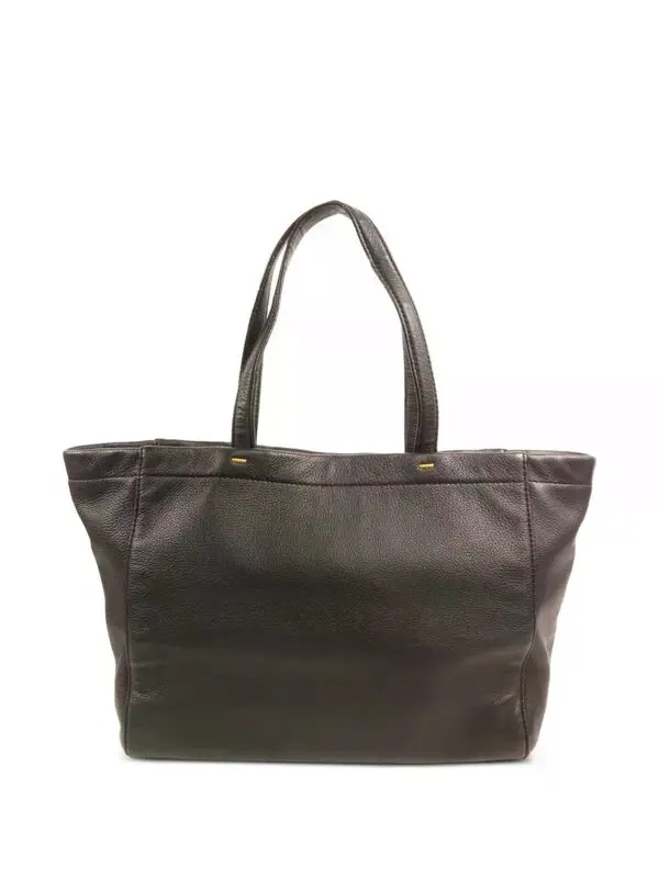 Marc Jacobs Logo Leather Tote Bag - Black
