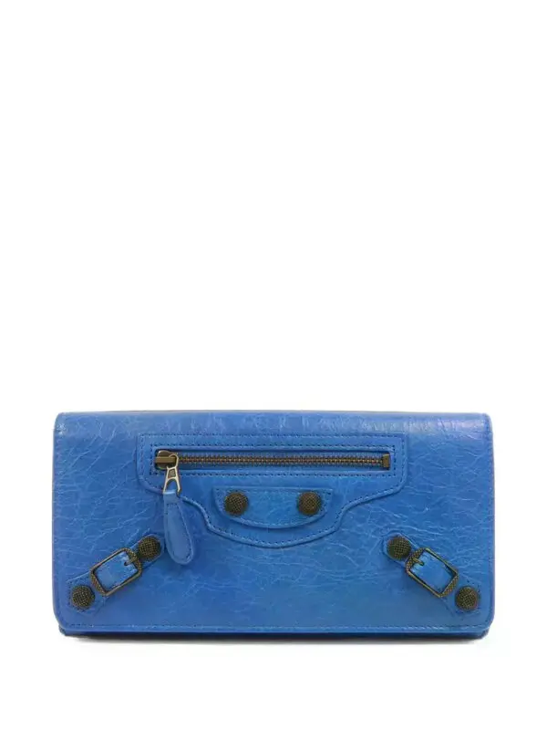 Balenciaga Classic Money Long Wallet - Blue