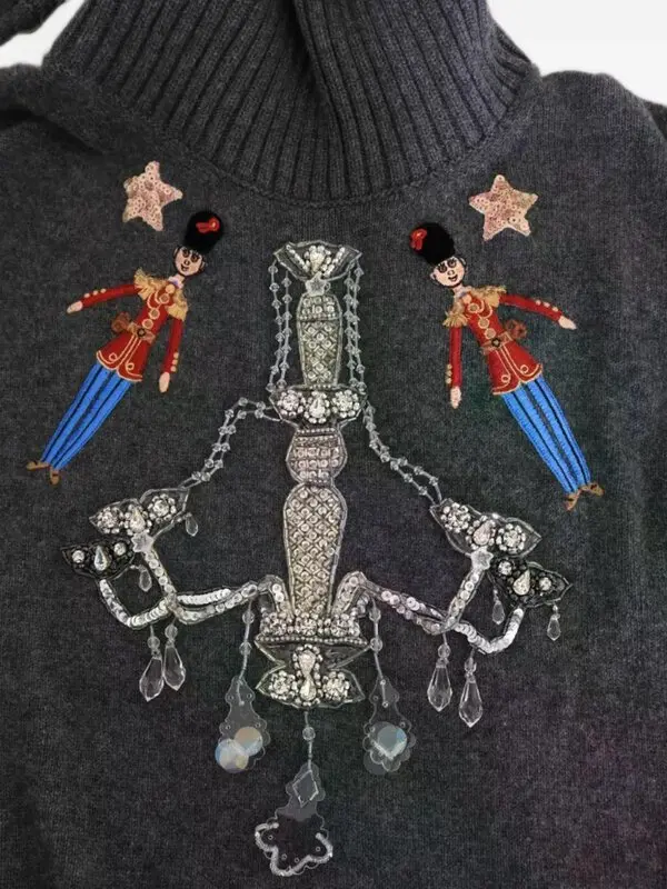 Dolce & Gabbana Embroidered Crystal-embellished Sweater
