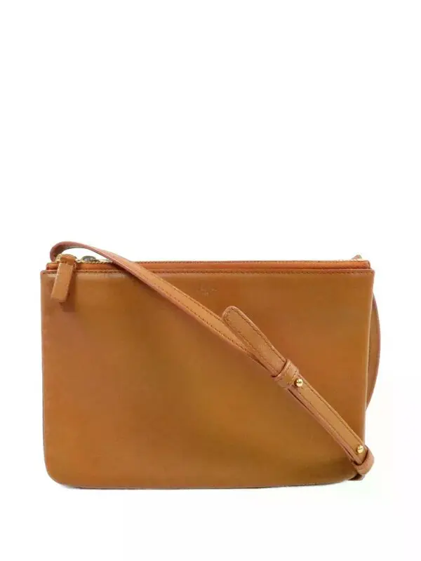 Celine Trio Leather Shoulder Bag - Brown