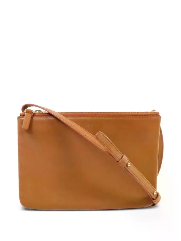 Celine Trio Leather Shoulder Bag - Brown
