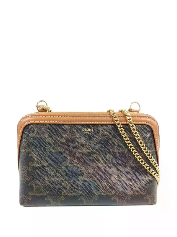 Celine Triomphe Clutch Bag - Brown