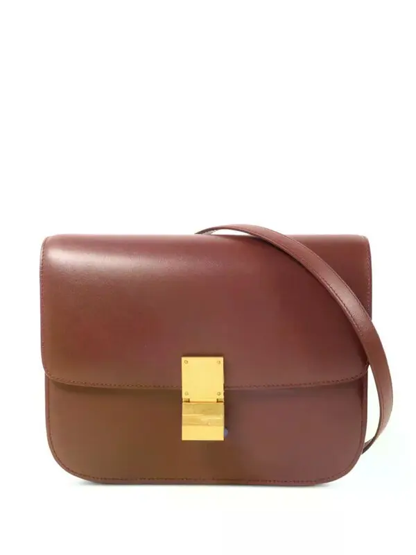 Celine Medium Classic Box Shoulder Bag - Red