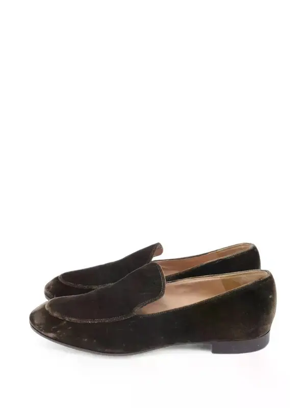 GIANVITO ROSSI Slip-on Velvet Loafers