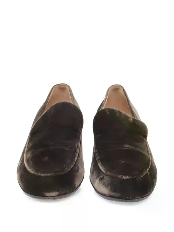 GIANVITO ROSSI Slip-on Velvet Loafers