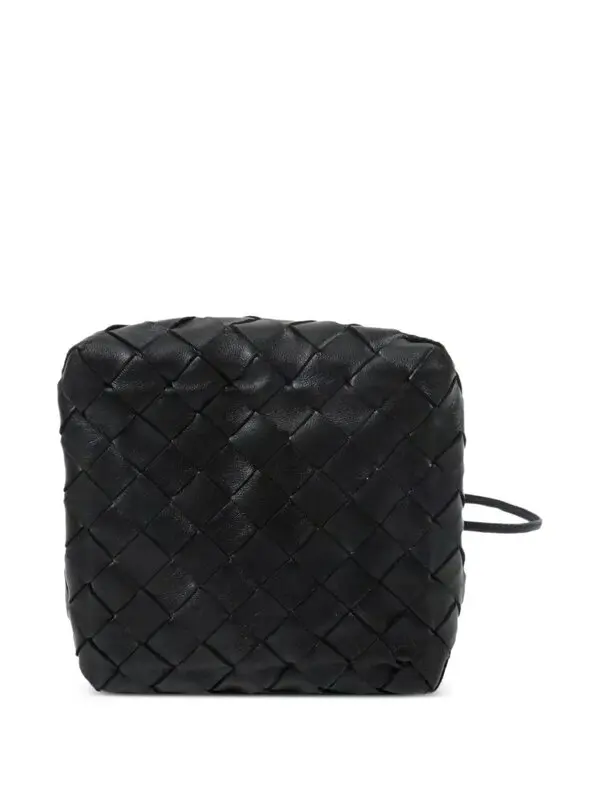 Bottega Veneta Intrecciato Drawstring Bucket Bag - Black