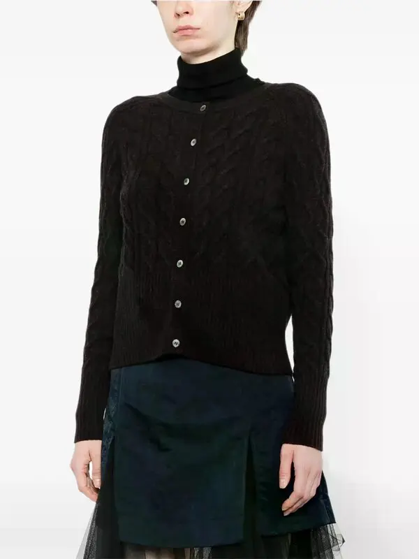 N.peal Myla Cable-knit Cardigan