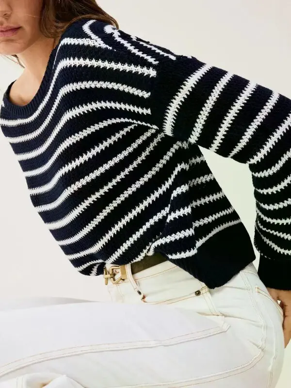 PENNYBLACK Horizontal-stripe Drop-shoulder Sweater
