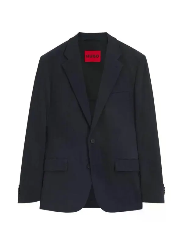 Hugo Slim-fit Suit Jacket In Performance-stretch Seersucker